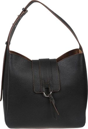 Hogan Femme, Sacs, Noir, Taille: ONE Size H01X Vertical Hobo Bag