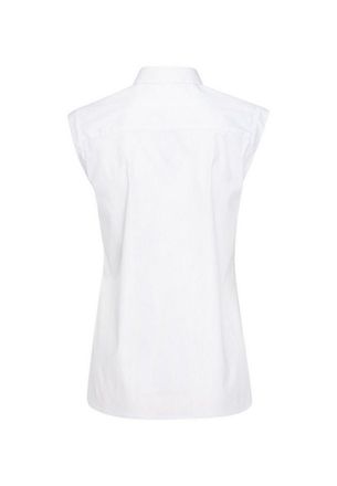 Seidensticker Blusentop Seidensticker CITY-BLUSE Damen Bluse &Auml;rmellos Kent Slim-Fit Wei&szlig;