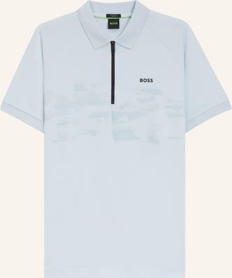 HUGO BOSS Poloshirt Pl_Globe Pattern Regular Fit blau