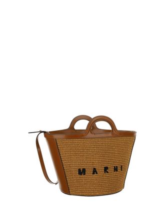 Marni Womens Tropicalia Bucket Bag Raw Sienna Shoulder