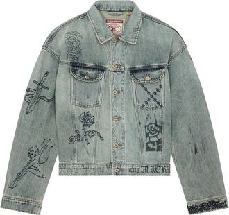 Deus Homme, Vestes, Bleu, Taille: M Veste Mephistopheles