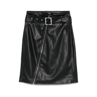 Karl Lagerfeld High Waist Biker Bleistiftrock - - Skirts - Damen - Schwarzk - 2XS