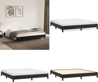 vidaXL Vidaxl - Cadre de lit sans matelas noir 180x200 cm velours - Cadre De Lit - Lit Double - Velours - Literie - Meuble Chambre - Home & Living