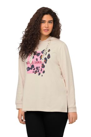 Ulla Popken Damen Mit Animalprint Sweatshirts, Vanille, 46-48 EU