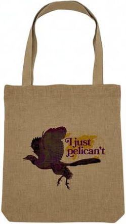 Fabulous Sac Shopping Tote Bag Aspect Lin - I Just Pelicant Collage Parodie Humour Vintage Illustration Art Animal Oiseau Jeu de Mot Anglais Puns Zoomer - Sac 