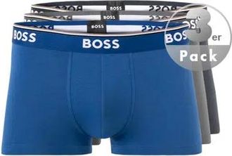 HUGO BOSS Herren Trunks blau Baumwolle unifarben