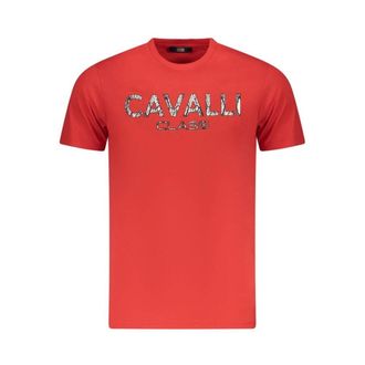Cavalli T-Shirt mit auff&auml;lligem Print - - Tops - Herren - Rot - XL