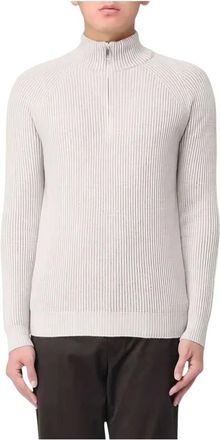Zanone Homme, Pulls, Beige, Taille: L Pull Col Montant en Cachemire Coupe Slim