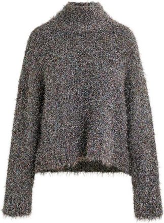 Essentiel pull Istrana métallisé à col lavallière - Gris