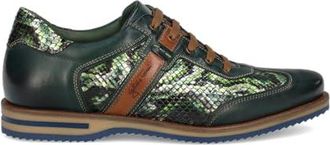 Galizio Torresi Baskets pour homme 312938 V7053 en cuir reptile vert, vert, 45 EU