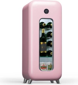 Klarstein Klarstein Freistehender Weink&uuml;hlschrank 1 Zone, Getr&auml;nkek&uuml;hlschrank Klein, Kleiner Weinschrank, Wein-K&uuml;hlschrank Klein mit Glast&uuml;r, Indoor/Outdoor