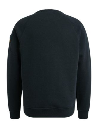 PME Legend Strickpullover SEASONAL schwarz,Basic,Baumwolle,Unifarben,Rundhals,Lang,Regular Fit
