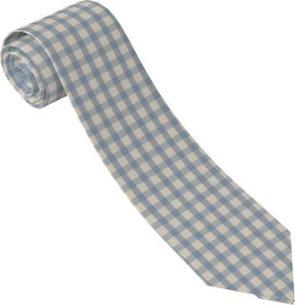 Generic Cravates Homme Imprim&eacute; Vichy Bleu Vintage Confortable Necktie Classique Cravate DAffaires Pour Affaires Mariage Travail