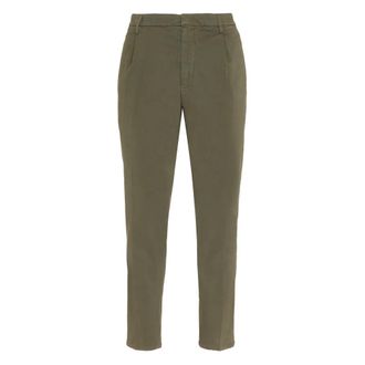 Dondup Baumwollhose mit G&uuml;rtelschlaufen - - Trousers - Herren - Gr&uuml;n - W30