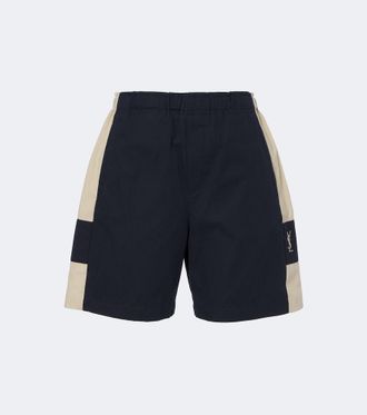 Saint Laurent Short en coton &agrave; logo