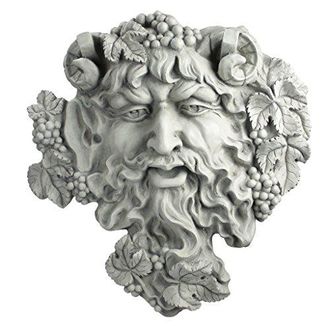 Design Toscano Bacchus, Gott des Weines: Blattmaske, Wandskulptur