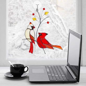 Generic H&auml;ngende Dekoration, Vogel, Gebeizt, Fensterornament f&uuml;r Zuhause, B&uuml;ro, Auto, Dekoration, Flache Tierfigur, Zinklegierung, Epoxid-Haken-Installation (