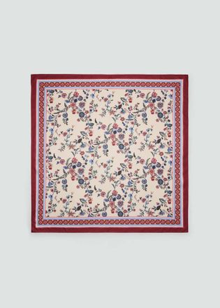 Mango Foulard &agrave; fleurs &eacute;cru - Femme - Taille unique - MANGO