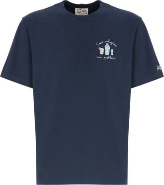 Saint Barth Homme, Tops, Bleu, Taille: XL Portofino T-Shirt