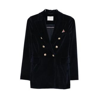 Circolo 1901 Baumwoll-Sakko mit doppelreihiger Knopfleiste - - Jackets - Damen - Blau - S