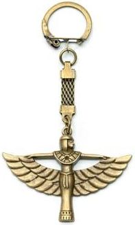 Miniblings Isis Porte-cl&eacute;s en forme de figurine &eacute;gyptienne d&eacute;esse divinit&eacute; bronze - Bijou fantaisie fait main I Pendentif porte-cl&eacute;s, bronze, 56mm