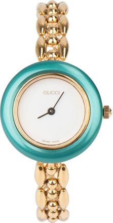 Gucci Uhr - Gucci Gold Tone Change Bezel White Dial 11/12.2 Wo - Gr. unisize - in Gold - f&uuml;r Damen