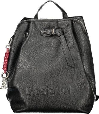 Desigual Texturierter Kunstleder-Rucksack mit Convertible-Funktion - - Bags - Damen - Schwarzk - ONE SIZE