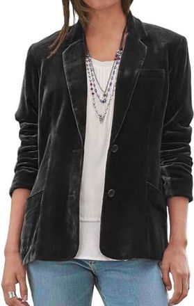Generic Blazer décontracté pour Femme, Manches Longues, col V, élégant, idéal pour Le Bureau ou Le Quotidien. Vêtements dextérieur dextérieur