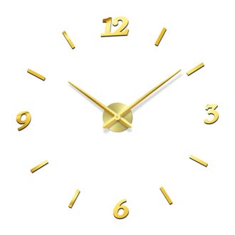 Cabilock Wanduhr Aus Metall &Uuml;bergro&szlig;e Acryl-zahlendekoration F&uuml;r Zimmer Stummen Kern F&uuml;r Studium Schlaf Arbeit