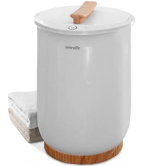 SereneLife Chauffe-Serviettes de Luxe 20L - Seau Chauffant pour Salle de Bain avec Arr&ecirc;t Automatique, Capacit&eacute; 2 Grandes Serviettes, Convient aux Peignoirs et Py