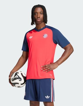 adidas Fc bayern 26/27 maillot d&eacute;chauffement en ruby pur-Rouge