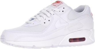 Nike Herren Air Max 90 Sneaker, White Lt Crimson, 45.5 EU