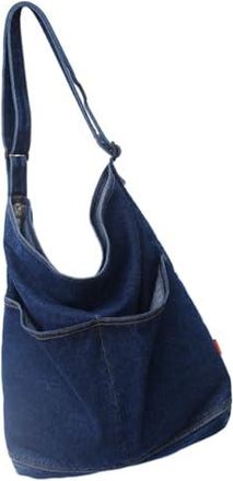 Valiclud Sac Bandouli&egrave;re Toile Denim Grand Sac Fourre-tout pour Femme Fille Casual Robuste et Multifonction pour Shopping Quotidien