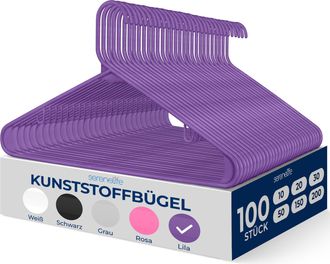 SereneLife Platzsparende Kleiderbügel 100 Stück als Kinderbügel & Bügel Erwachsene, Durable Hangers Clothes für Garderoben & Schränke, Plastik Aufhänger für den 
