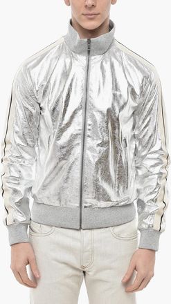 Palm Angels Bomber aus Lam&eacute;-Leder mit Track-Detail Palm Angels