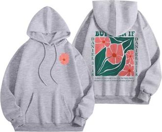 Generic Sweat &agrave; capuche imprim&eacute; tendance pour la Saint-Valentin 2026 (2), gris clair, XXL