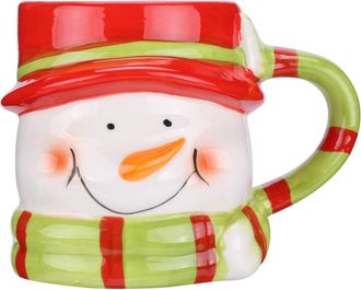 Pretyzoom 1Pcs Weihnachtstasse Schneemann Tasse Kaffee Tasse Weihnachten Neujahr Freunde Der Familie Oder T&auml;glichen Gebrauch Keramik Tasse
