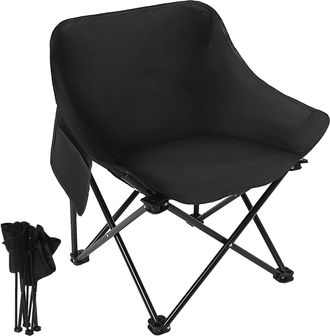 IFUNDOM Klappbarer Outdoor Campingstuhl mit Tragetasche Atmungsaktiv Starke Tragf&auml;higkeit Kompakt Faltbarer Strandstuhl f&uuml;r Erwachsene Leichter Tragbarer Camp