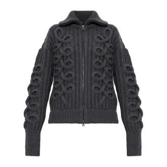 Etro Woll-Rollkragen-Strickjacke - - Knitwear - Damen - Grau - XS