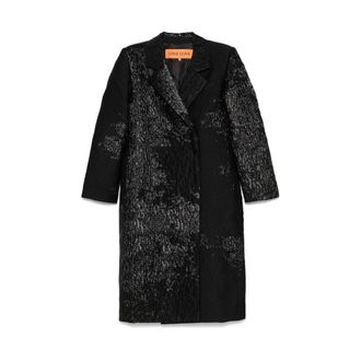 Stine Goya Femme, Manteaux, Noir, Taille: 38 FR Manteau noir &agrave; double boutonnage avec poches