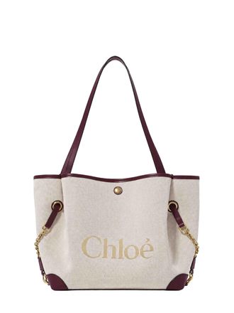 Chlo&eacute; Canvas and Calfskin Leather Shoulder Bag - Brown