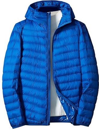 Generic Manteau dhiver l&eacute;ger et pliable &agrave; capuche pour homme - Coupe-vent - Chaud - Veste dhiver chaude, bleu 1, 4XL