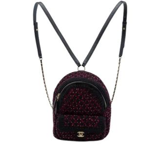 Chanel Pre-owned Gesteppter Tweed Rucksack - - Pre-owned - Damen - Schwarzk - ONE SIZE