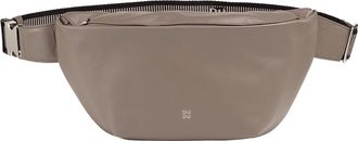 DuDu G&uuml;rteltasche aus echtem Leder mit verstellbarem Gurt, Elegantes, ger&auml;umiges Design, 3-Rei&szlig;verschluss-G&uuml;rteltasche, f&uuml;r Damen und Herren Taupe