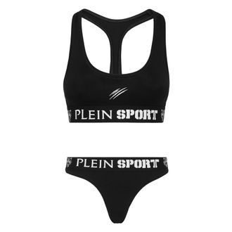 Plein Sport Jogging Lingerie Set Glitter - - Sport - Damen - Schwarzk - XS