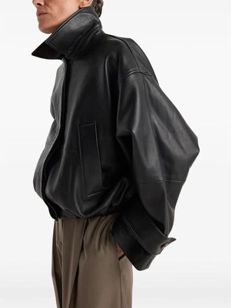 R&oacute;he Calf Leather Jacket - Black