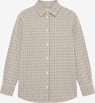 Knowledge Cotton Apparel Damen vegan Hemd Lockere Passform Gr&uuml;n Kariert