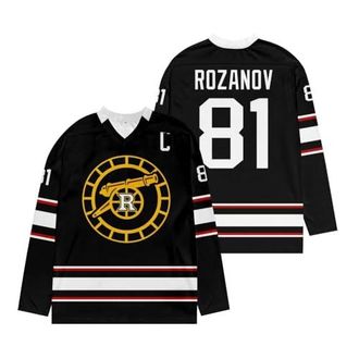 Generic Maillot de sport unisexe &agrave; manches longues et col en V inspir&eacute; de l&eacute;quipe Hudson Williams et Connor Storrie, Noir, XXS