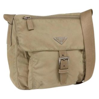 Prada Sac bandouli&egrave;re en nylon Pre-owned - Femme - Pre-owned - Beige - Taille: ONE Size