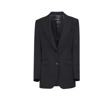 Dolce & Gabbana Wool Gabardine Jacket - - Jackets - Damen - Schwarzk - S